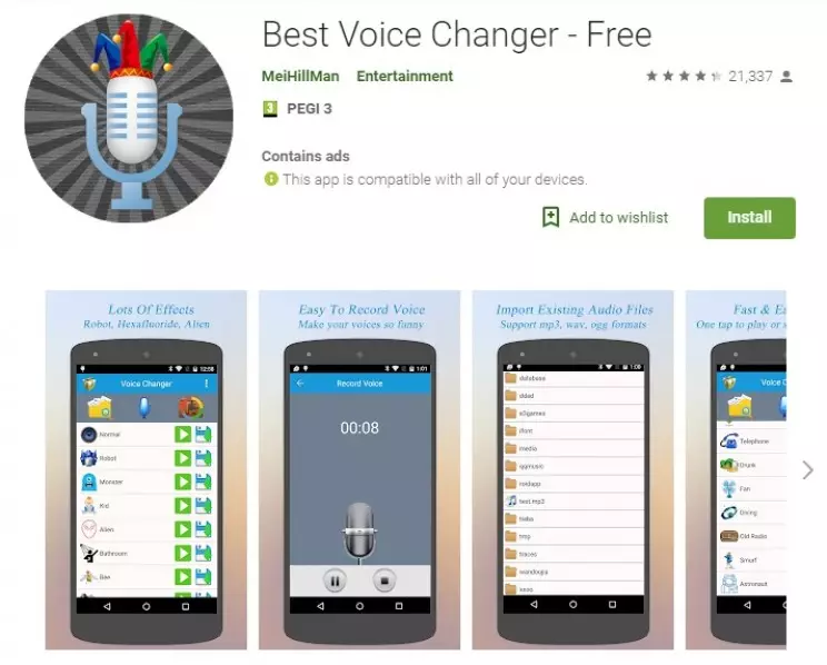 nejlepší aplikace pro změnu hlasu