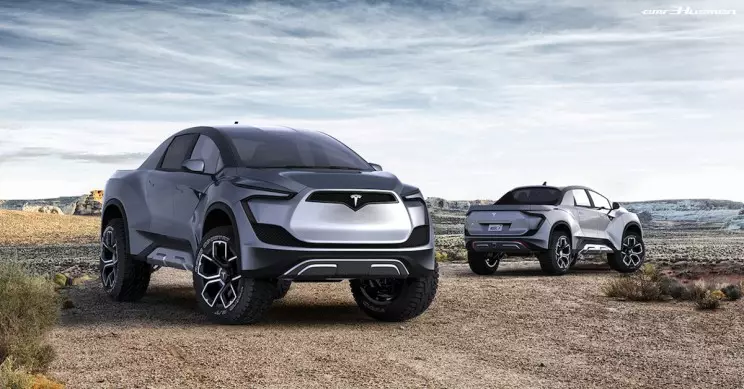 Tesla හි ඉදිරියට එන Blade Runner-inspired Pick-up Truck එක මේ වගේ වෙන්න පුළුවන්