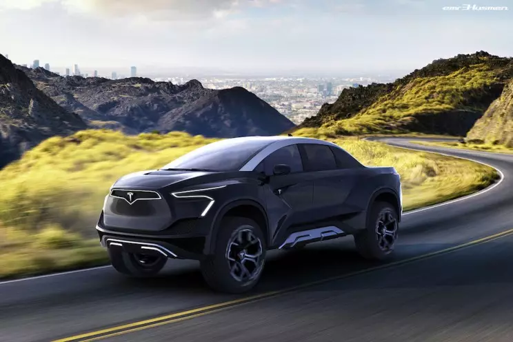 Tesla හි ඉදිරියට එන Blade Runner-inspired Pick-up Truck එක මේ වගේ වෙන්න පුළුවන්