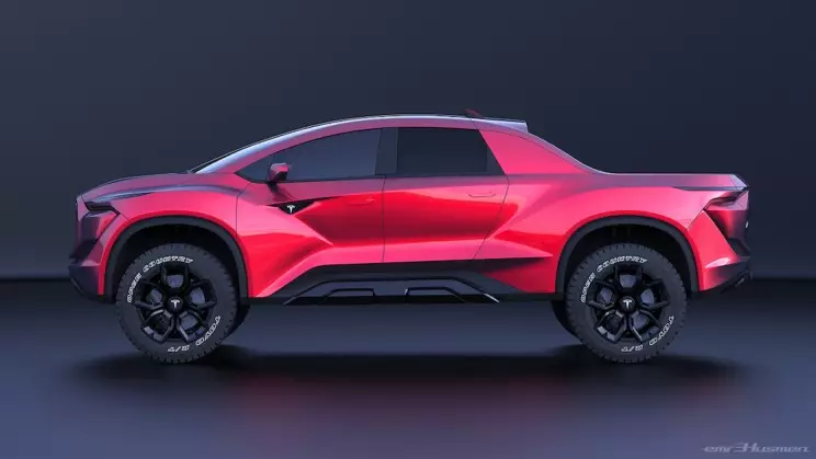 Tesla හි ඉදිරියට එන Blade Runner-inspired Pick-up Truck එක මේ වගේ වෙන්න පුළුවන්