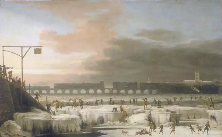 Frozen Thames River