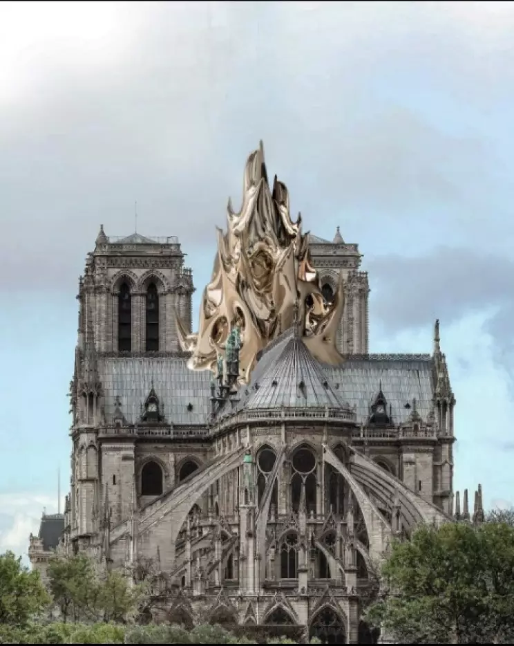 Notre Dame rekonstrukciós lángja