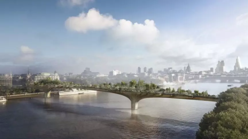 It definitive ûntwerp fan 'e Garden Bridge yn Londen iepenbiere