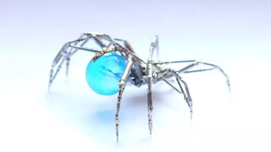 Ang Watch Spider gihimo gikan sa mga bahin sa usa ka karaan nga relo