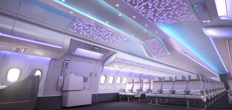 “Airbus” diňe A330 üçin täze futuristik içki giňişligi açdy