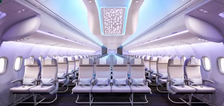 “Airbus” diňe A330 üçin täze futuristik içki giňişligi açdy
