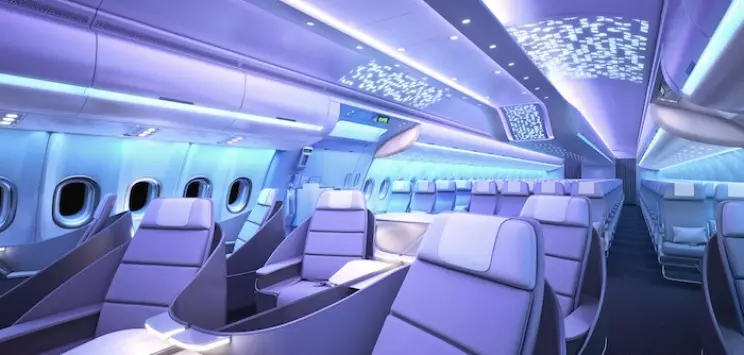 Airbus acaba de revelar um novo espaço interior futurista para o A330