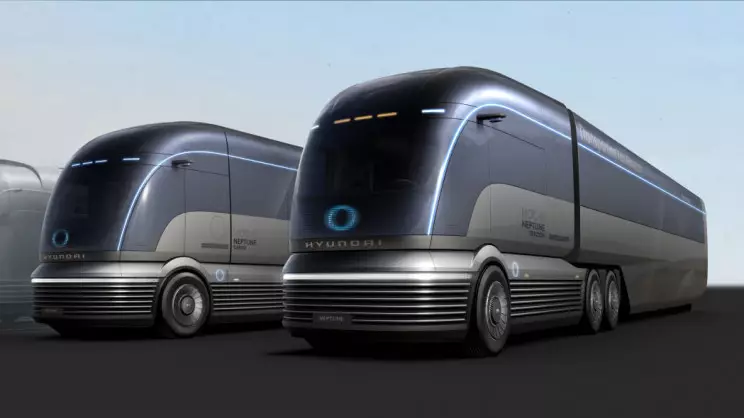 Fikradda Hyundai's Hydrogen Semi-Truck Concept waxay siin kartaa Tesla orod lacagteeda