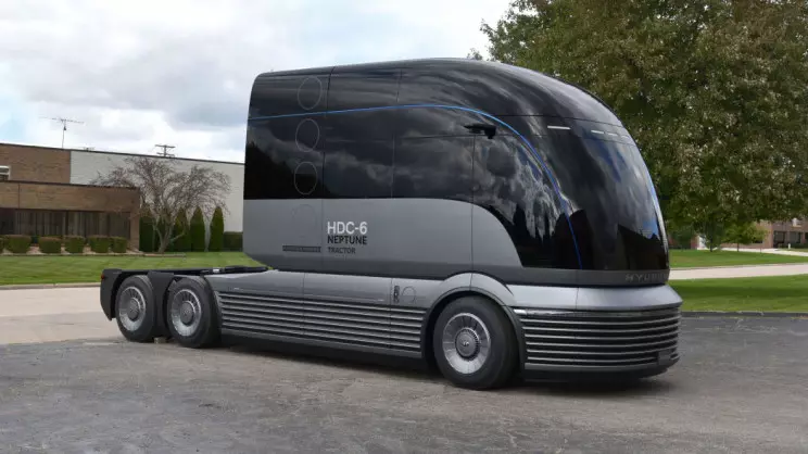 Fikradda Hyundai's Hydrogen Semi-Truck Concept waxay siin kartaa Tesla orod lacagteeda