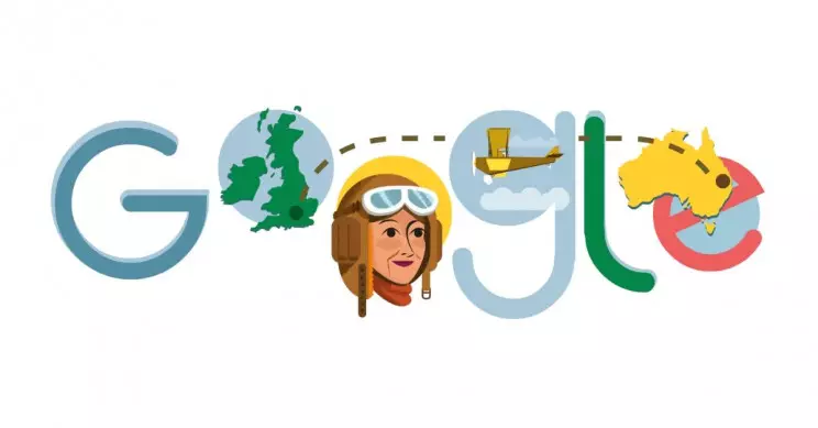 Google vereer vroulike lugvaartbaan in New Doodle