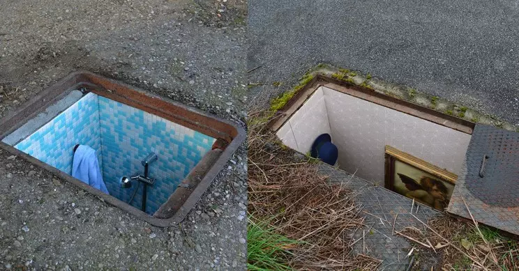 Mga Sekreto nga Kwarto nga Gitukod sa Abandoned Manhole