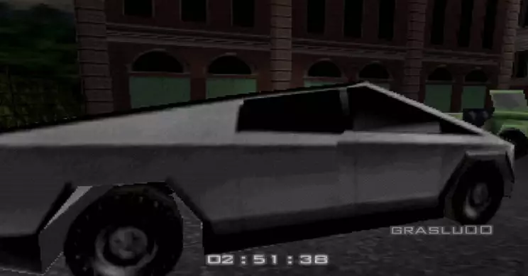 Bayi Fidio kan wa ti Tesla's Cybertruck ni Golden Eye 007