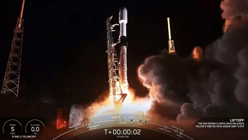 SpaceX为星链项目成功发射60颗卫星