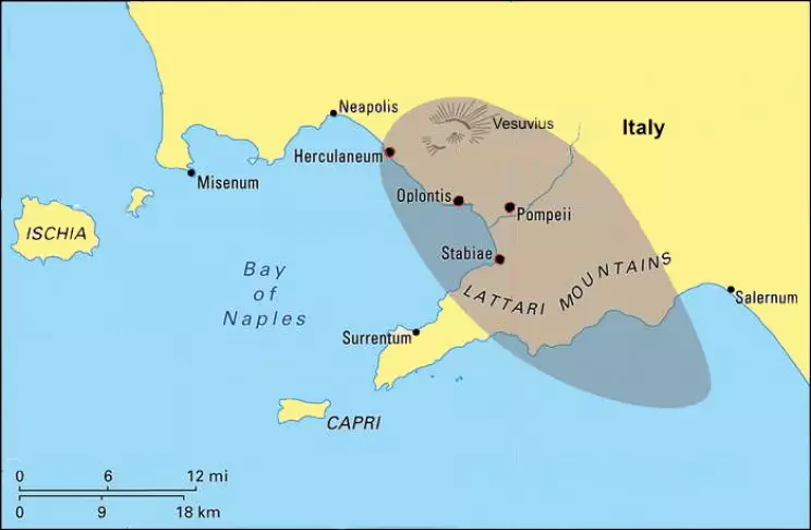Mapa Zatoki Neapolitańskiej