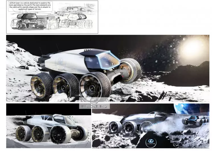 Los diseños conceptuales de Lexus muestran cómo podría ser el transporte lunar