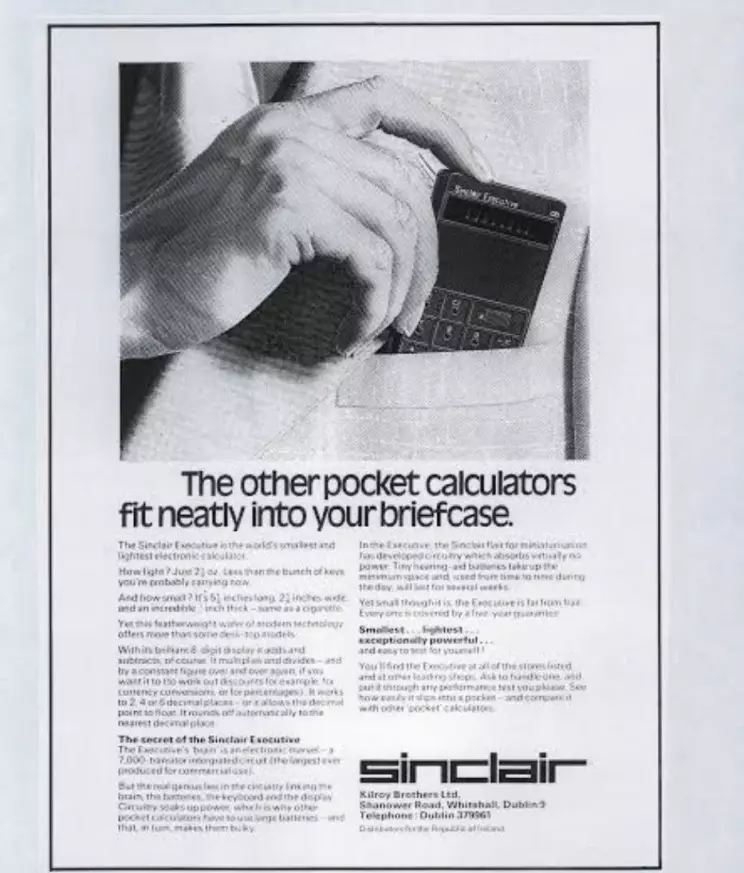 Koleksyon ni Enrico Tedeschi, Sinclair pocket calculator