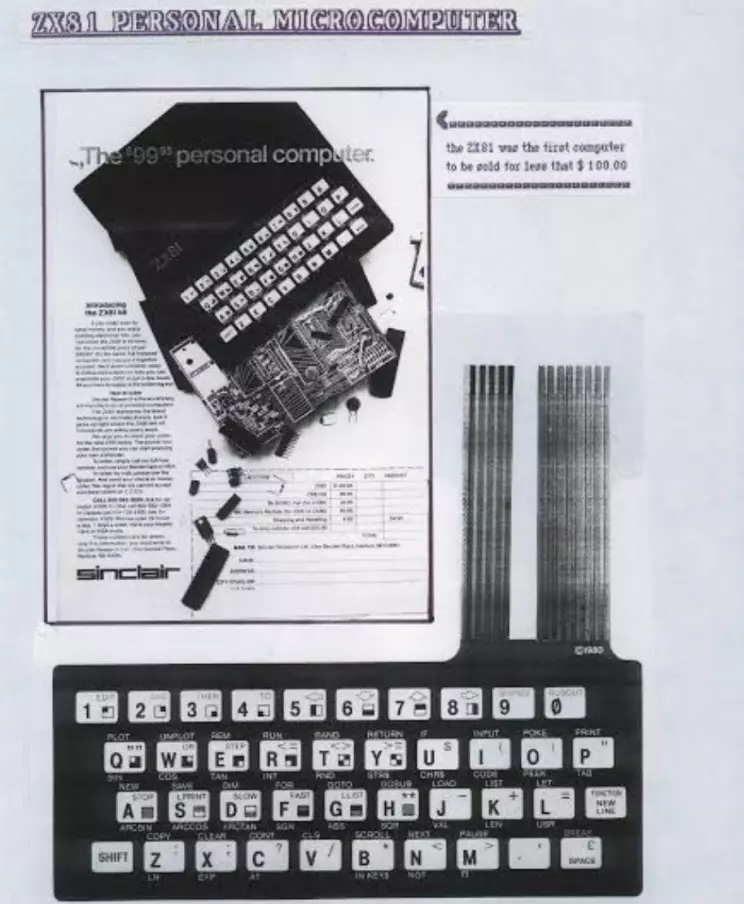 సింక్లైర్ ZX81 వ్యక్తిగత మైక్రోకంప్యూటర్, ఎన్రికో టెడెస్చి సేకరణ, సింక్లైర్ ఆర్కియాలజీ, పాతకాలపు ఎలక్ట్రానిక్స్ చరిత్ర