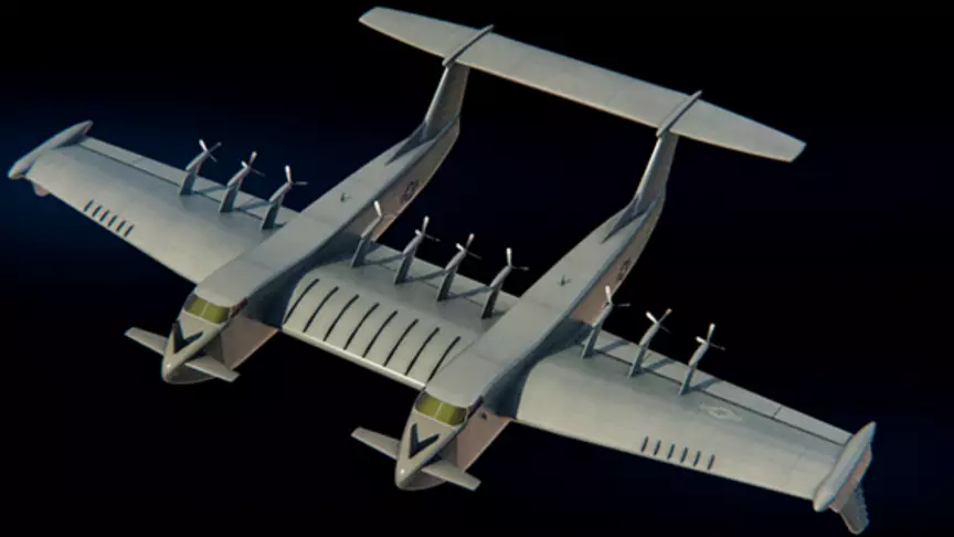 DARPA mendedahkan konsep pesawat laut angkat berat baharu yang boleh merasakan ombak besar