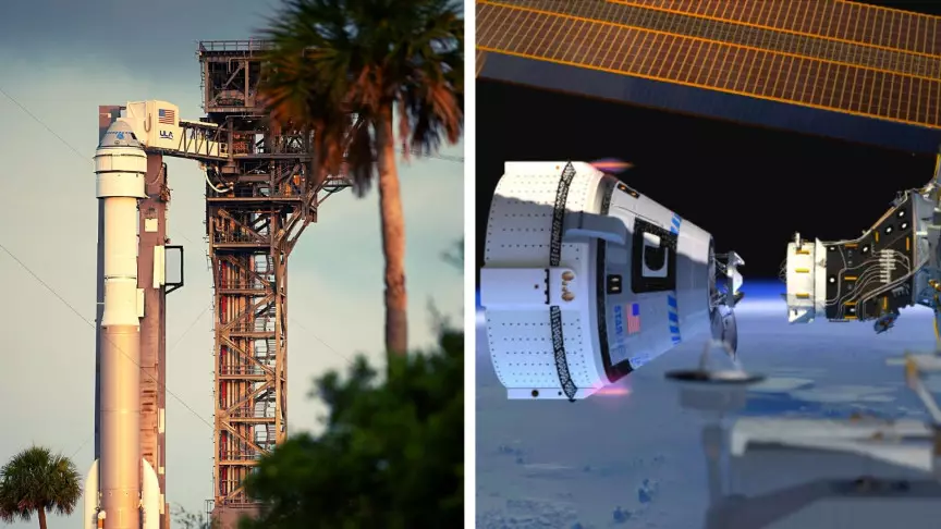 Noskatieties, kā Boeing kosmosa kapsula Starliner tiek uzņemta, lai pēc vairākkārtējas aizkavēšanās sāktu ievērojamu startu