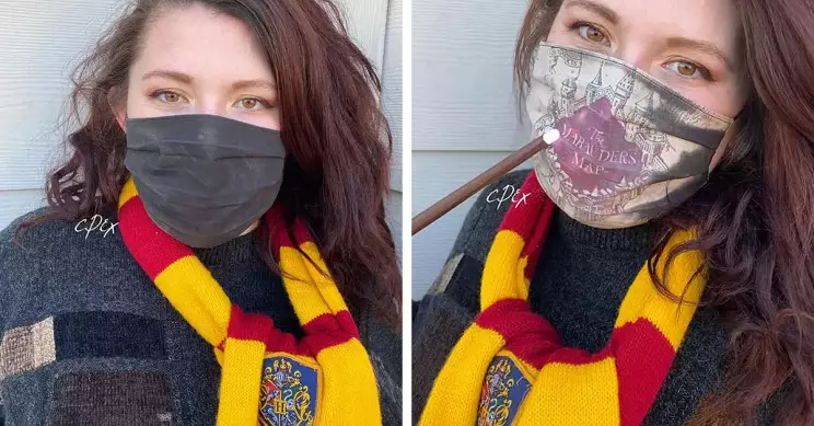 Esta máscara 'mágica' de Harry Potter revela el mapa del merodeador cuando respiras