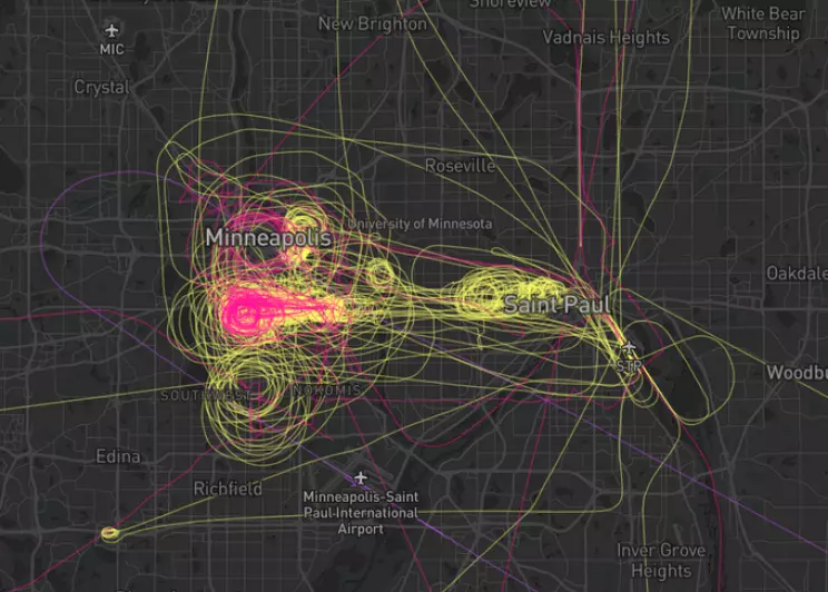 Ces cartes vous permettent de trouver les avions de police qui ont surveillé les manifestations dans votre ville