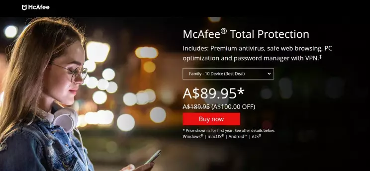 ვირუსის საწინააღმდეგო კომპიუტერი mcafee