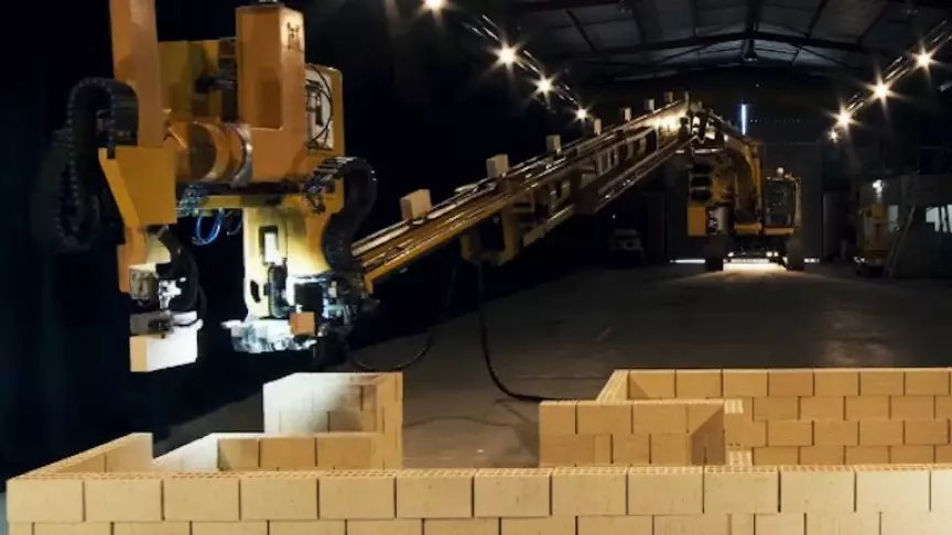 Ang Brick Laying Robot Makahimog Balay sa Mga Oras