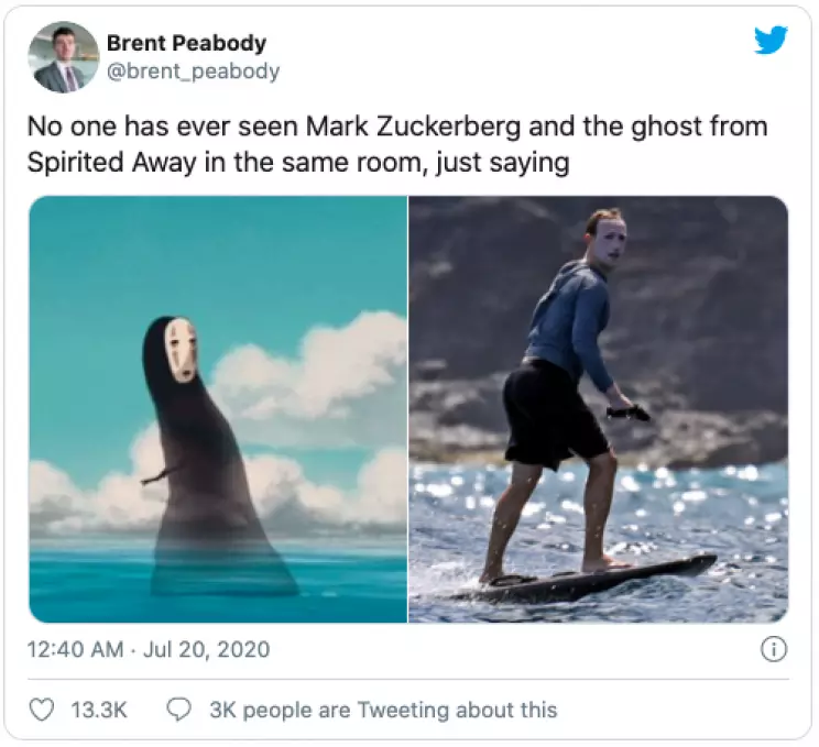 Mark Zuckerberg Basahi Wajah di Tabir Surya, Meme Tak Terelakkan Ikuti