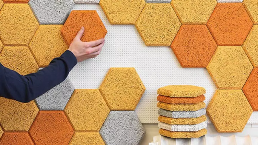 Hexagonale muorrepatroanen meitsje fluch lûdisolaasje