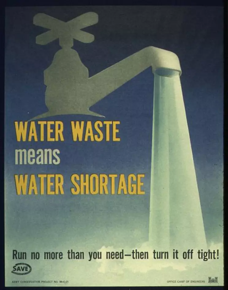 плакат з офісу США про нестачу води