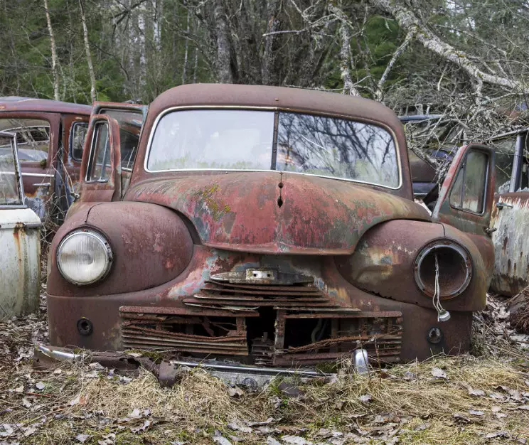 Argazkilaria Dokumentuak Suediako Autoen Hilerria Abandonatua