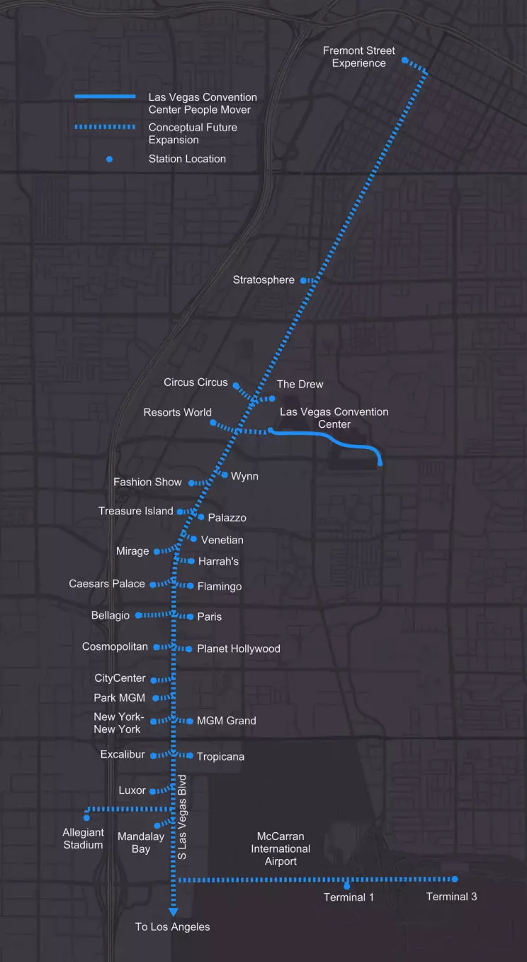 Vegas Loop göngin hjá Boring Company vex eftir að hafa unnið spilavítiverkefni