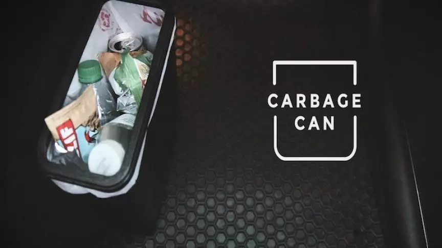 Carbage Can: Topple Bopaki, Slim Trash Can For Your Car