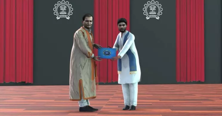 Studentë të diplomuar nga IIT Bombay në një ceremoni VR