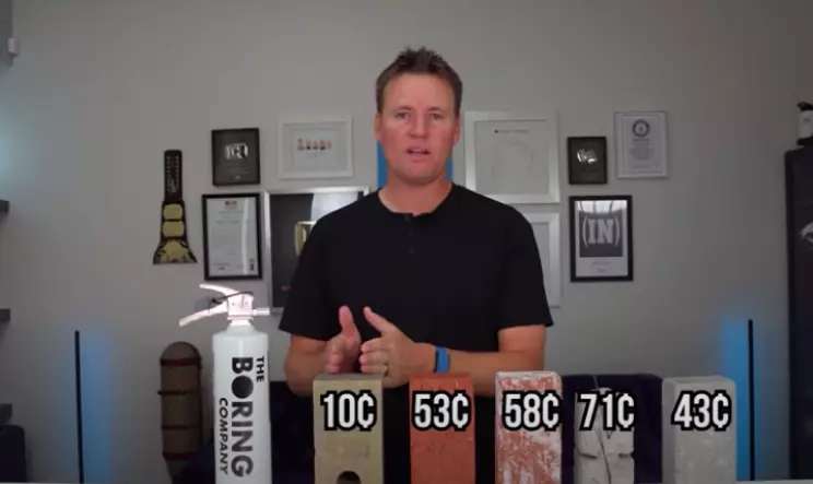 YouTuber Tso Elon Musk's 10 Cent Boring Bricks' Durability to Test