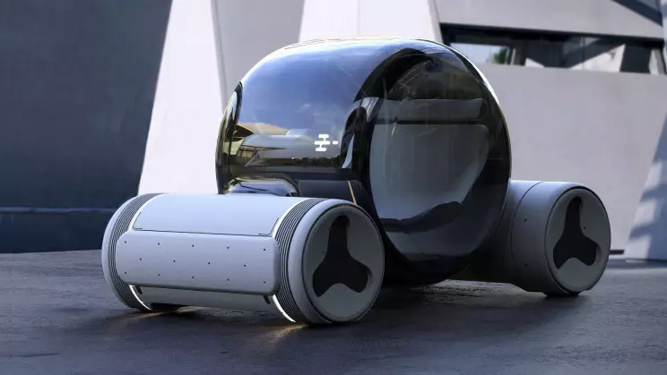 Das umweltfreundliche Wasserstoffauto besteht aus Einwegkunststoff