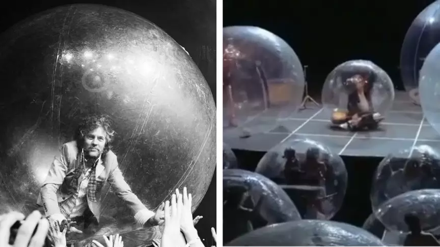 Premier concert de bulles assurant la distance sociale au monde