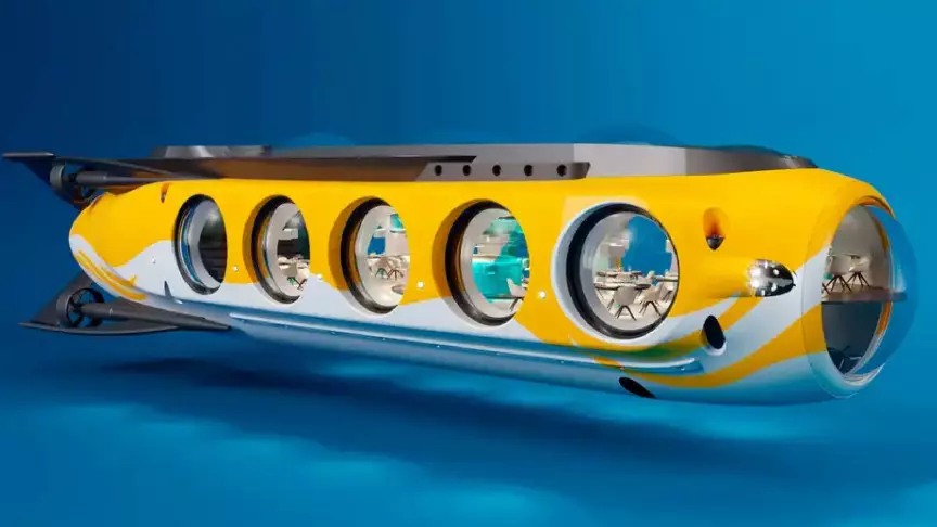 Un nou submarin de lux alimentat de baterii vă permite să petreceți sub apă