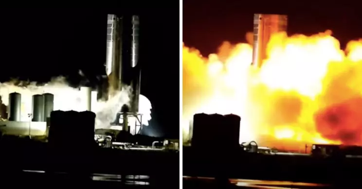 SpaceX-ի Raptor շարժիչների եռյակը երբևէ առաջին անգամ բռնկվել է միաժամանակ