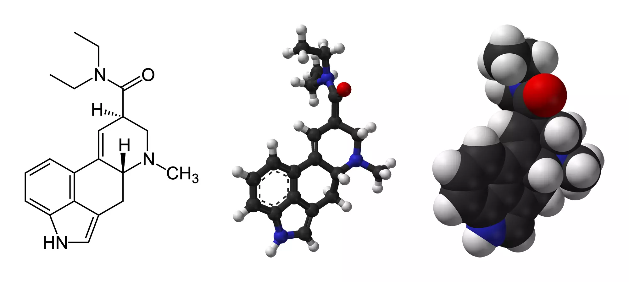 lsd-2d-скелетна-формула-и-3d-модели