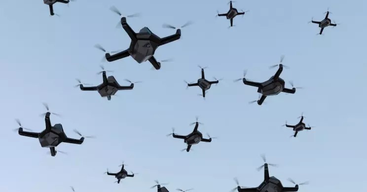 Kovèti pou konba Ris 'Sotnik' pèmèt kontwòl Micro-Drone Swarm