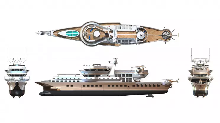 Nieuw Explorer Superyacht-ontwerp brengt onderzoek en luxe samen