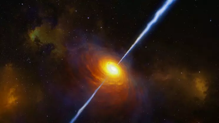 De meest verre 'luide' quasar ooit gevonden werpt licht op de dageraad van het heelal