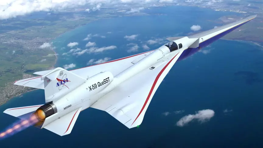 X-59 supersonik NASA ngliwati rong tes utama lan luwih cedhak karo penerbangan pertama