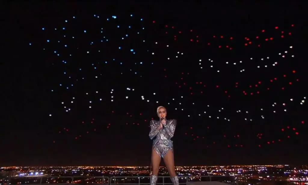 Drone Show stelur sviðsljósinu í Super Bowl-frammistöðu Lady Gaga