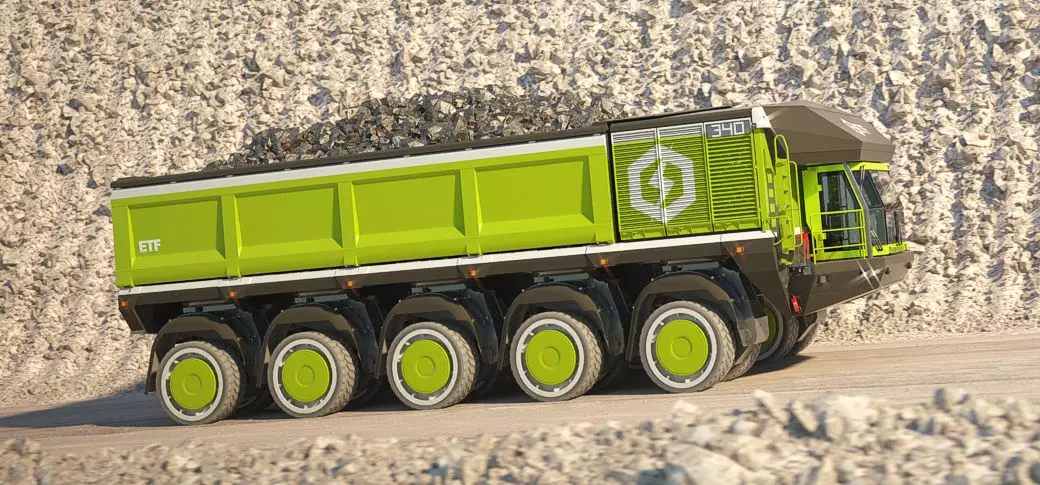 Ang mga Electric Mining Truck na ito ay maaaring maging isang solong haul na tren