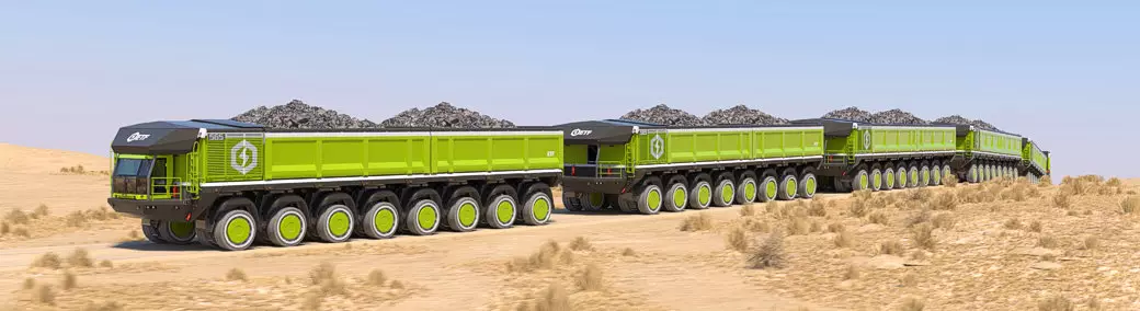 Ang mga Electric Mining Truck na ito ay maaaring maging isang solong haul na tren