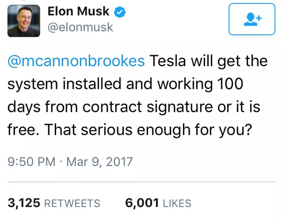 Elon Musk belooft de stroomproblemen in Australië binnen 100 dagen op te lossen, anders is het gratis