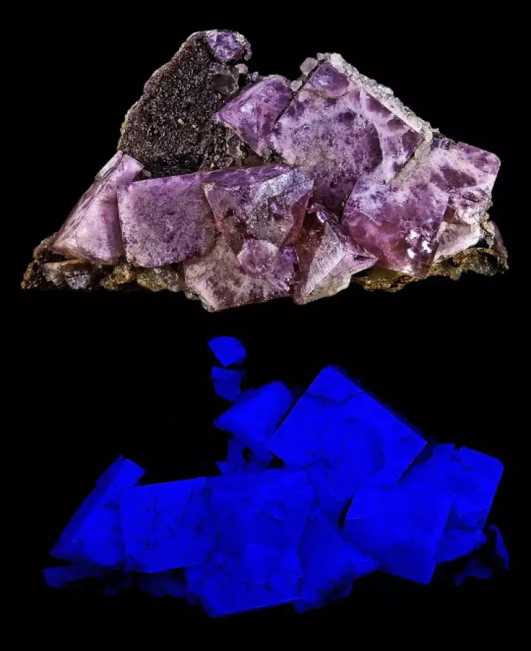 Fluorite fluorescing