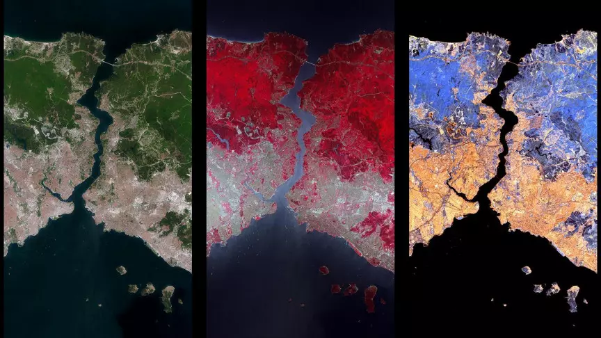 El satèl·lit alemany EnMap transmet noves imatges del Bòsfor de Turquia en 250 colors